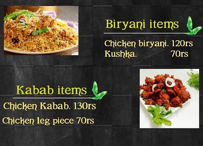 Menu of KGN Dum Biryani Center, New BEL Road, Bangalore