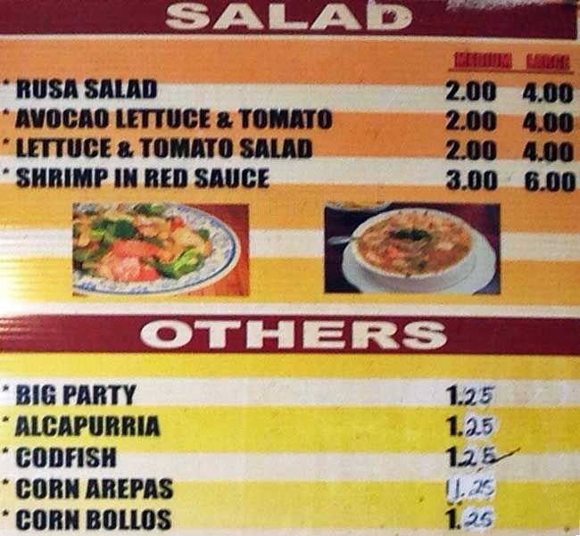 Menu at La Isla Cafe, New York City, 212 Delancey St