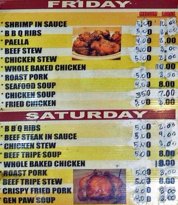 Menu at La Isla Cafe, New York City, 212 Delancey St