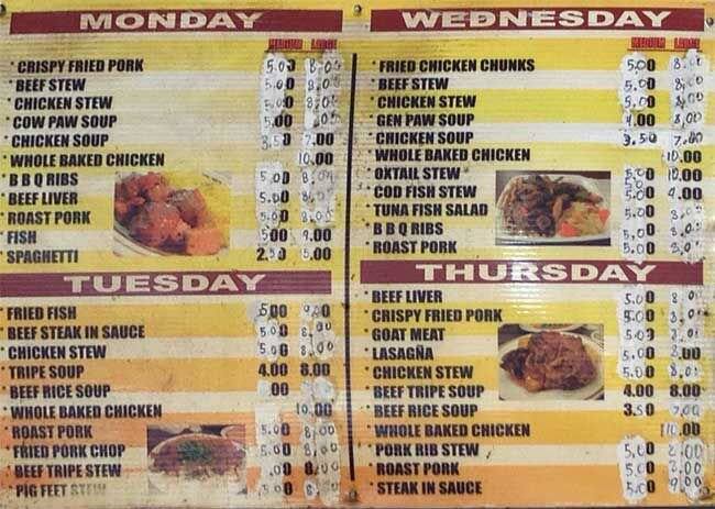 Menu at La Isla Cafe, New York City, 212 Delancey St