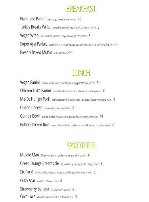 Menu au Maka eatery pub et bar, Edmonton