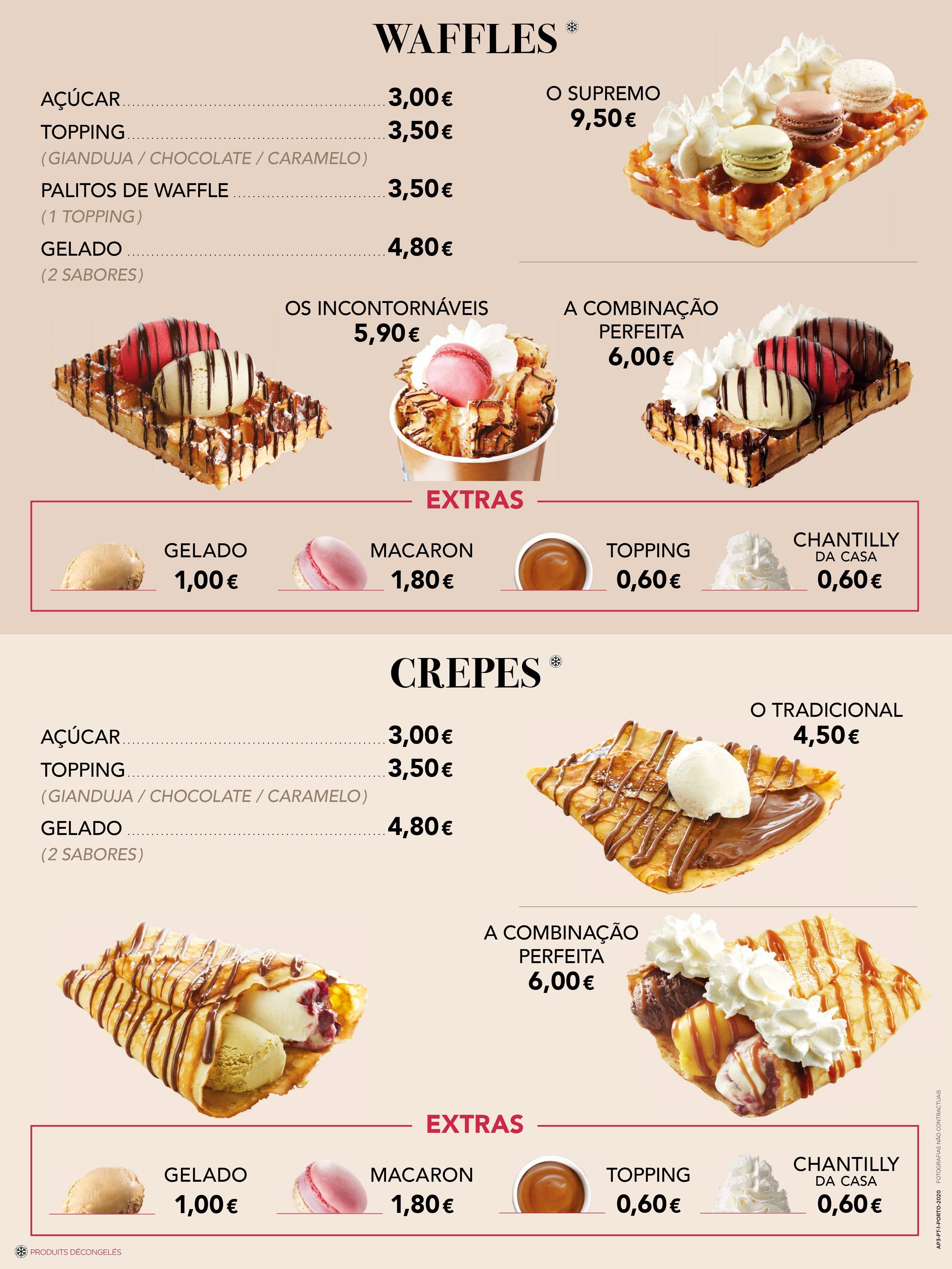 Menu em Amorino Gelato - Porto Carmelitas restaurante, Porto