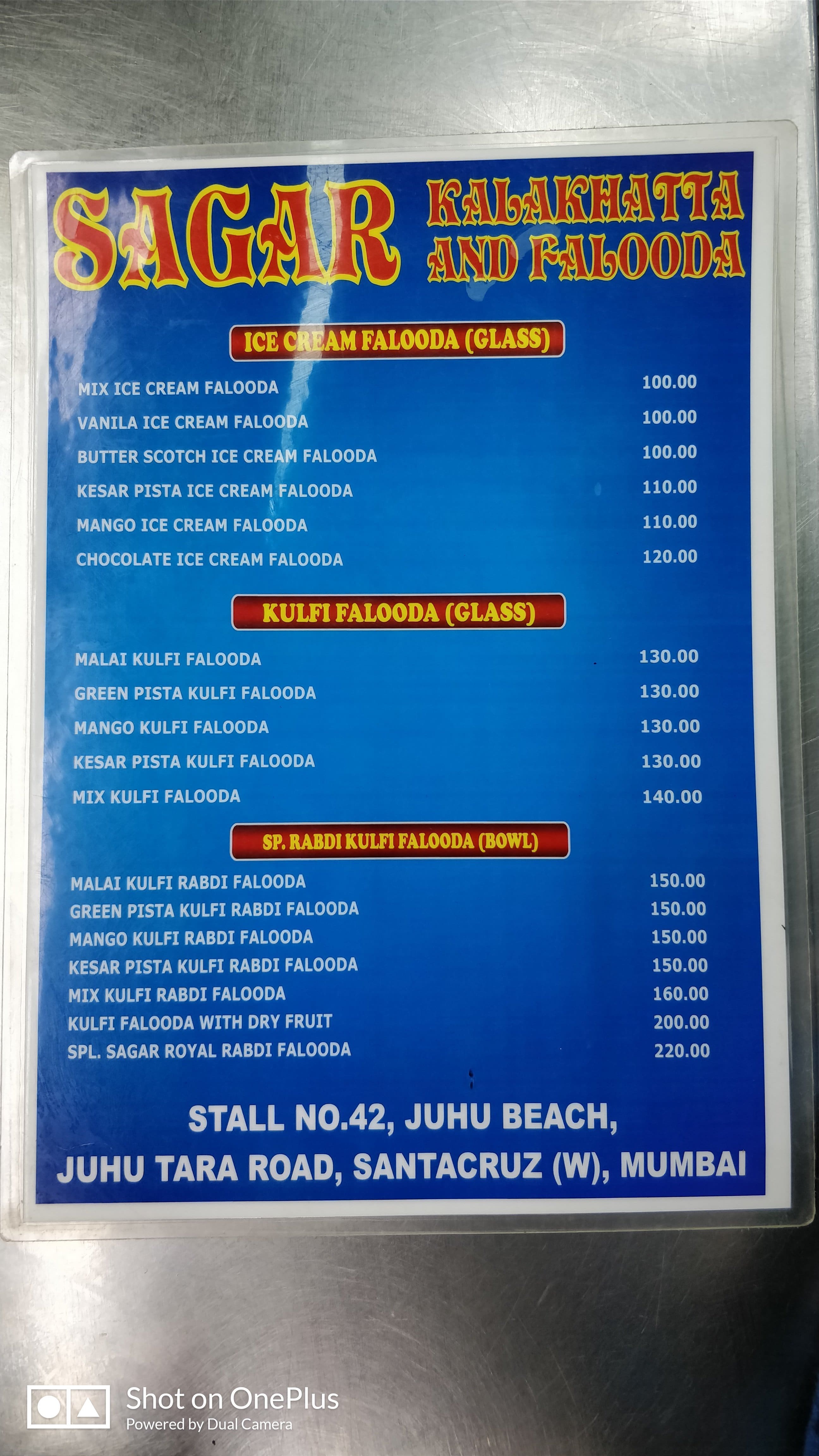 Sagar Kala Khatta Menu, Menu for Sagar Kala Khatta, Juhu, Mumbai - Zomato