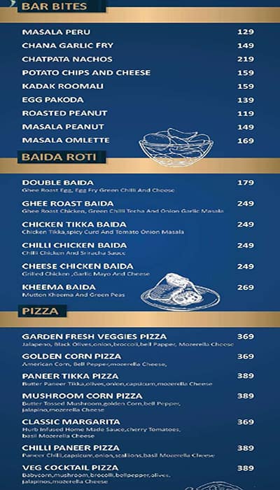 Menu of Le Parc, Hinjawadi, Pune