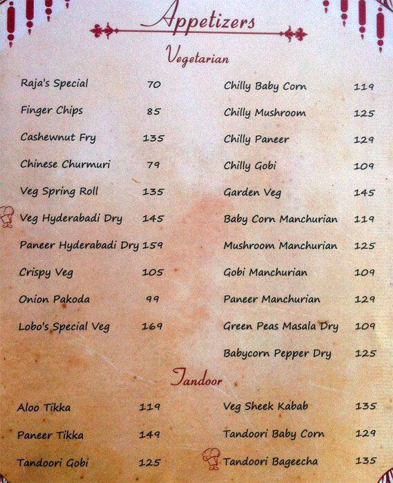 Lobo's Courtyard Menu, Menu for Lobo's Courtyard, Bogadi, Mysore - Zomato