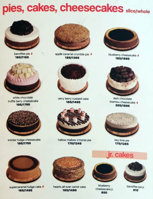 Menu at Banapple restaurant, Quezon City, 225 Katipunan Avenue