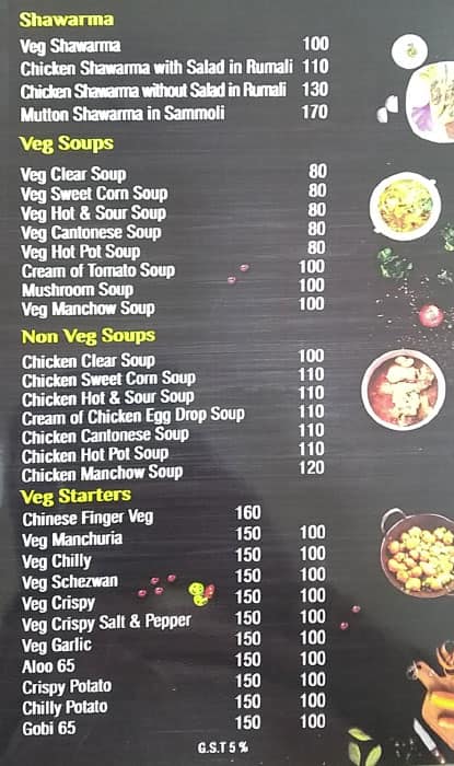 Menu of Mujtaba Grills, Karkhana, Secunderabad