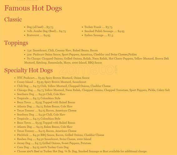 Menu at Dogma Grill restaurant, Miami, Biscayne Blvd