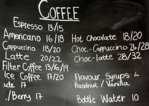 Menu at The Provost Café cafe, Grahamstown