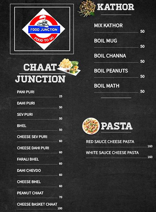 Menu of Food Junction, 150 Feet Ring Road, Rajkot