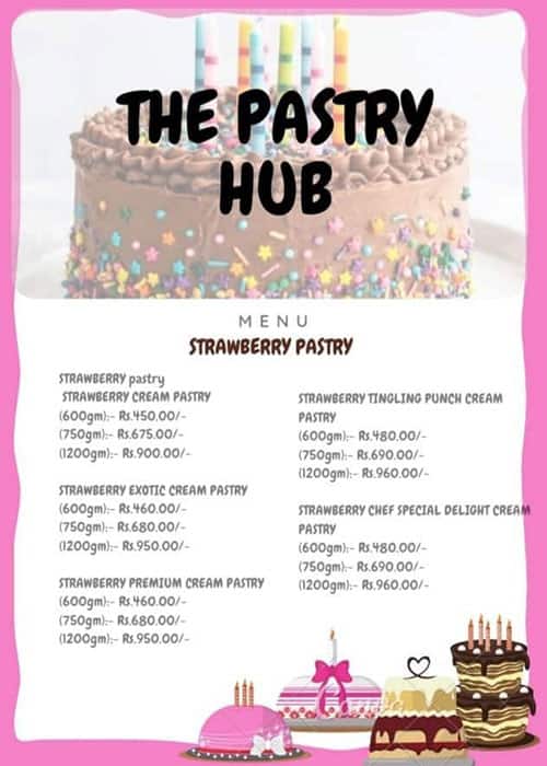 Menu of The Pastry Hub, Viman Nagar, Pune