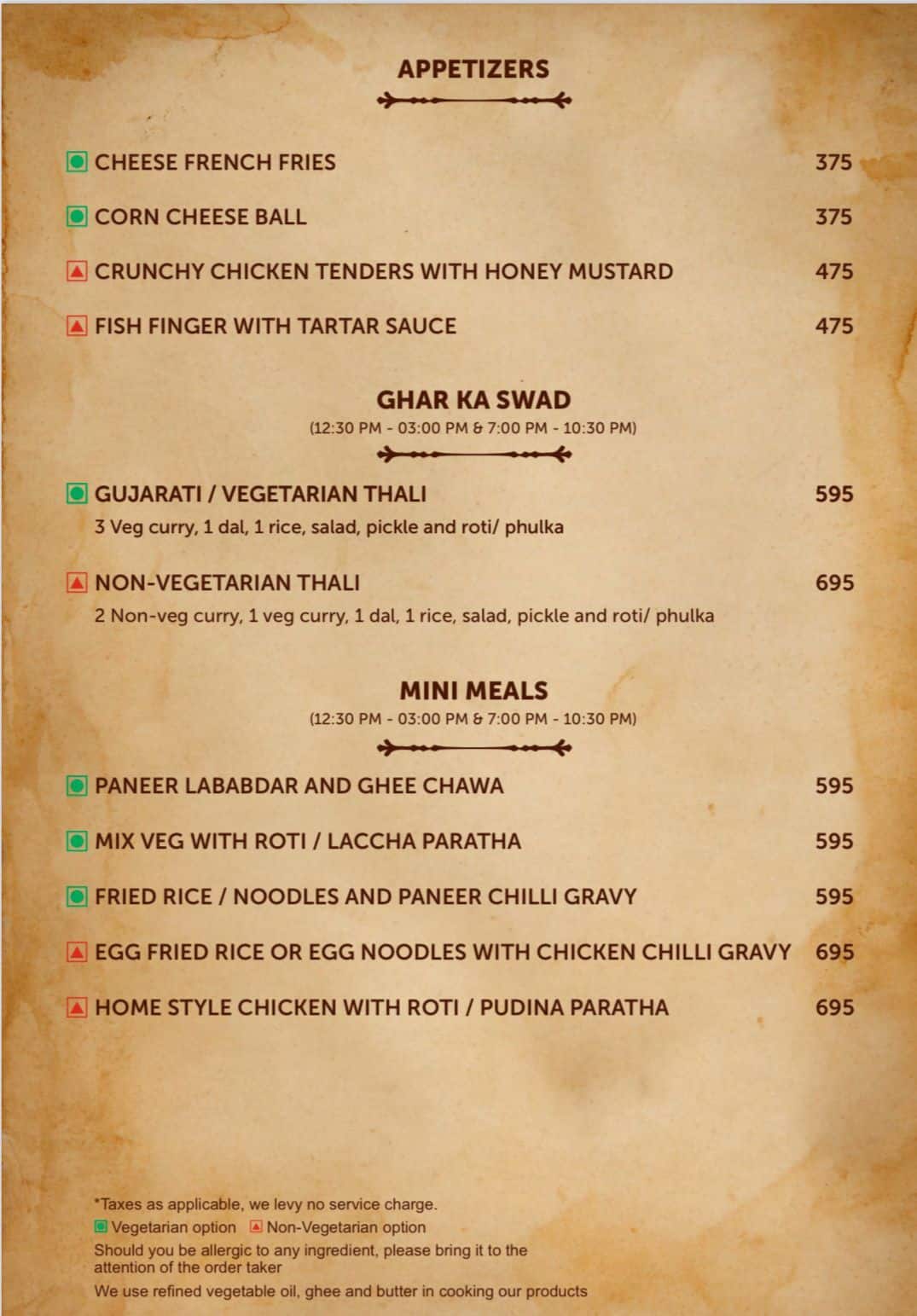 Marriott Restaurant Menus