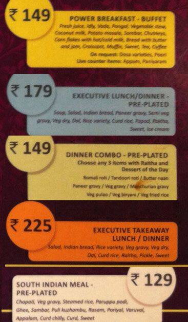 Menu at Rathna Restaurant, India, grand view