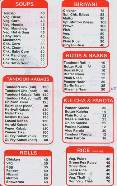 Menu at City Kitchen, Bengaluru, 1'st Main Road