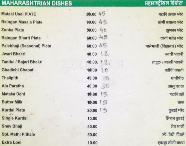 Menu at Manthan, Pune, 2, Ground Floor, Kumar Parisar, Padma Jha, D.P ...