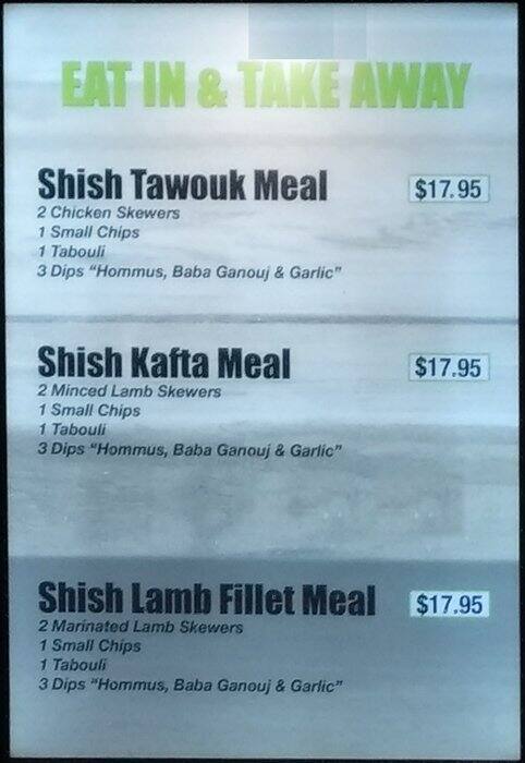 Carta del restaurante Al Hana: Charcoal Chicken “HALAL”, Coburg