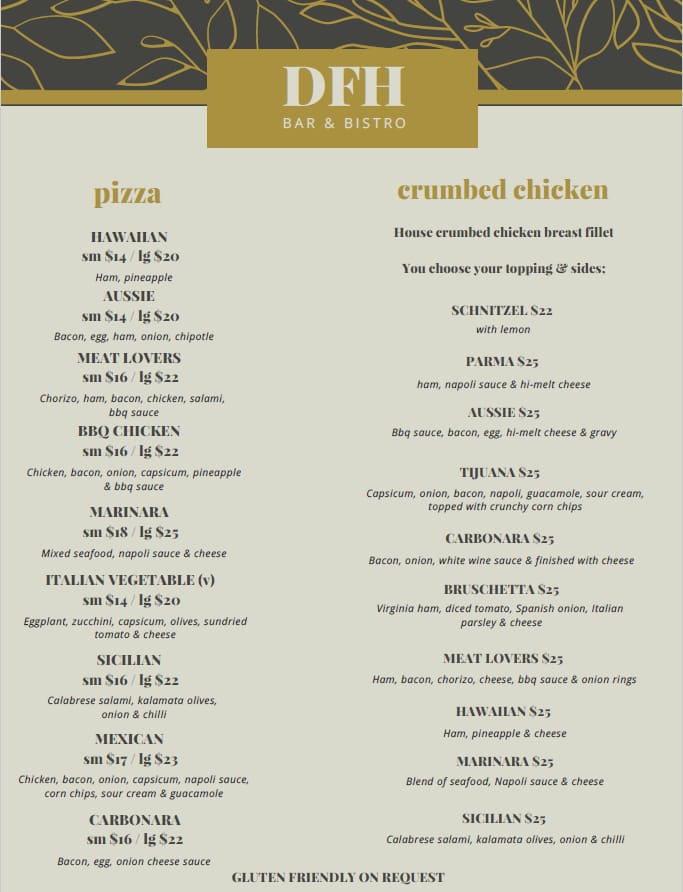 Menu at Drouin Family Hotel pub & bar, Drouin