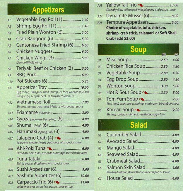 Chinese Kitchen Sushi Grill Menu Chicago Il | Besto Blog