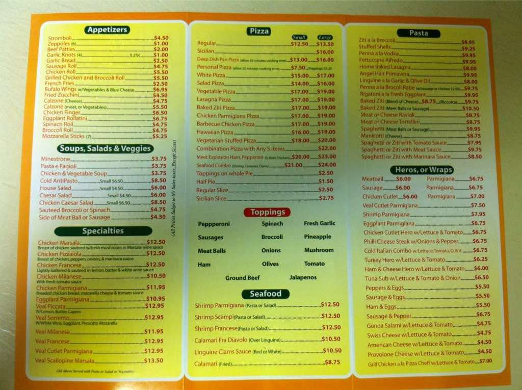 Pizza Chef Menu, Menu for Pizza Chef, Spuyten Duyvil, New York City ...