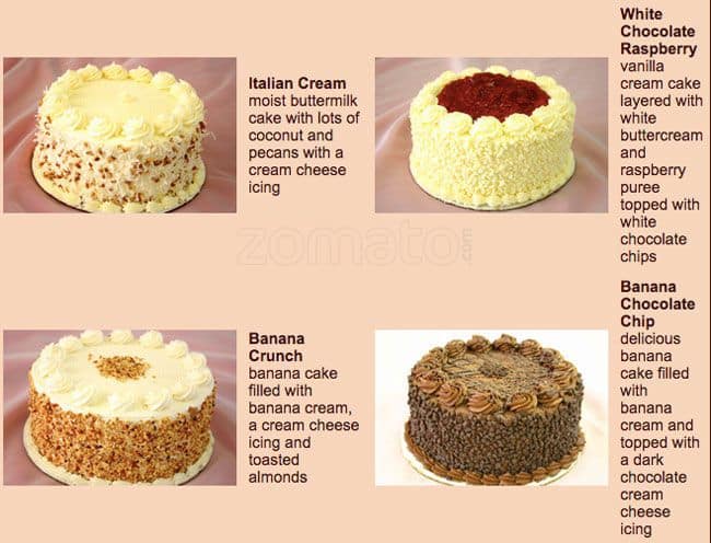 Menu at The Ultimate Cheesecake Bakery, San Antonio, 999 E Basse Rd