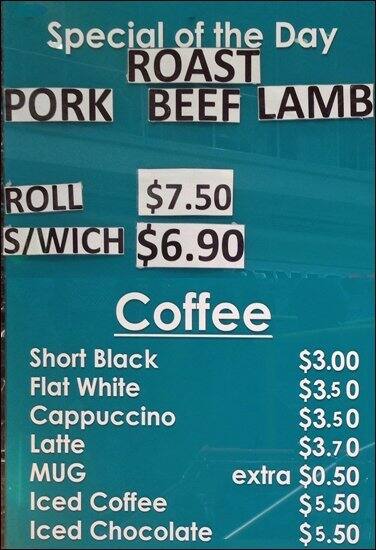 Menu at Andys Reef n Beef cafe, Nundah