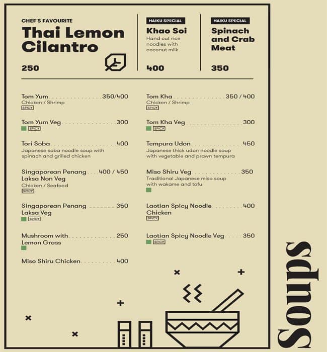 Haiku Menu, Menu for Haiku, Banjara Hills, Hyderabad - Zomato