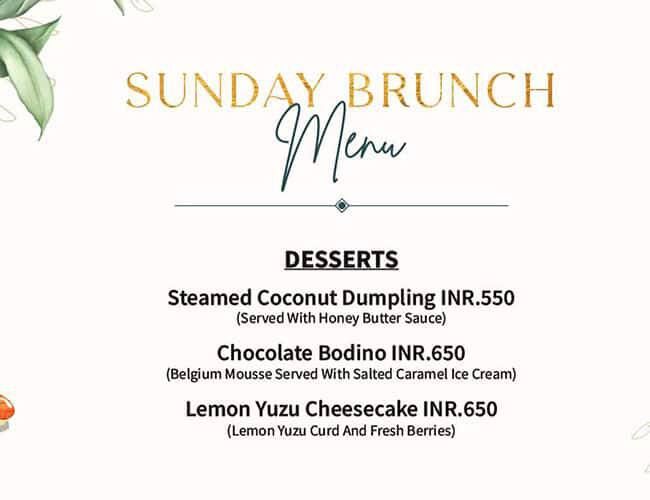 Menu at Kyma, Mumbai