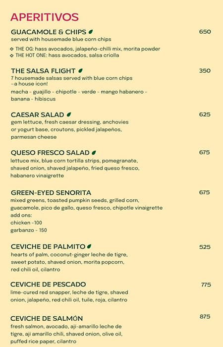 Menu of POMPA, Linking Road, Bandra West, Mumbai