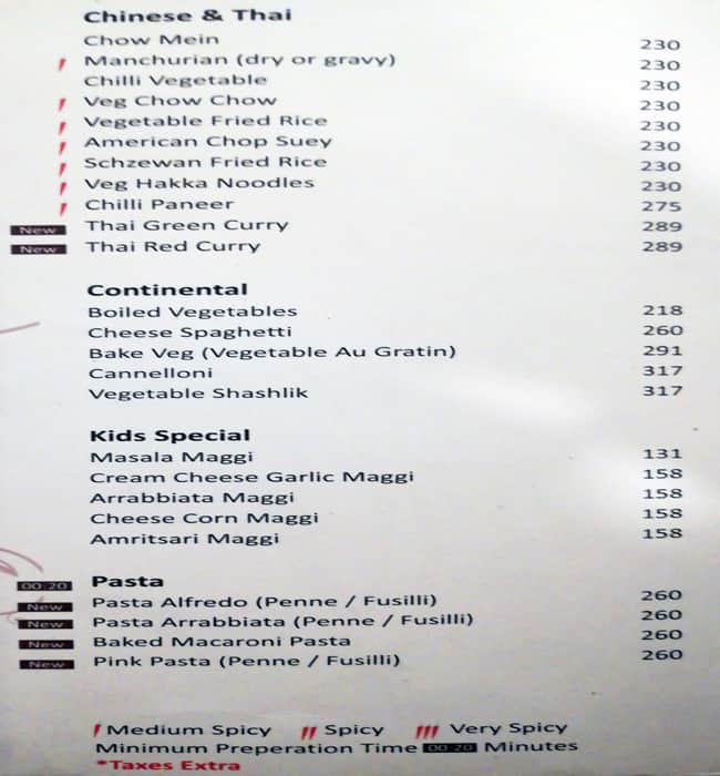 Menu at Naivedhyam Restaurant, Nagpur