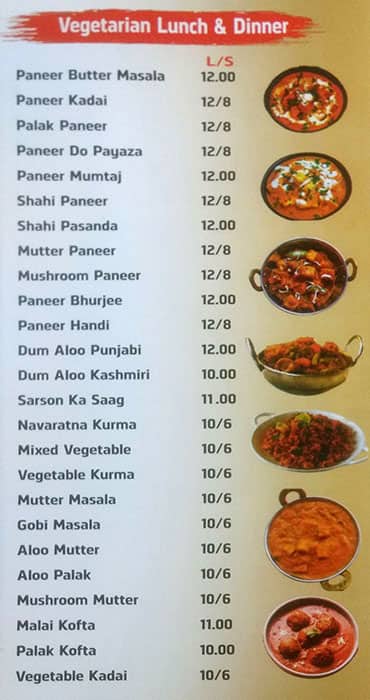 Menu at Amrit Palace Restaurant, Abu Dhabi, Opposite Muhammed Muneer ...