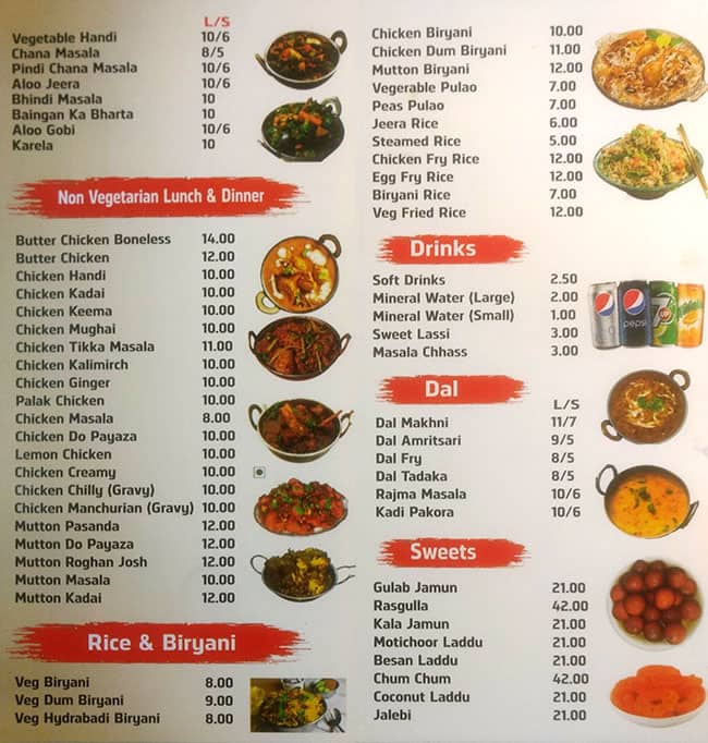 Menu at Amrit Palace Restaurant, Abu Dhabi, Opposite Muhammed Muneer ...
