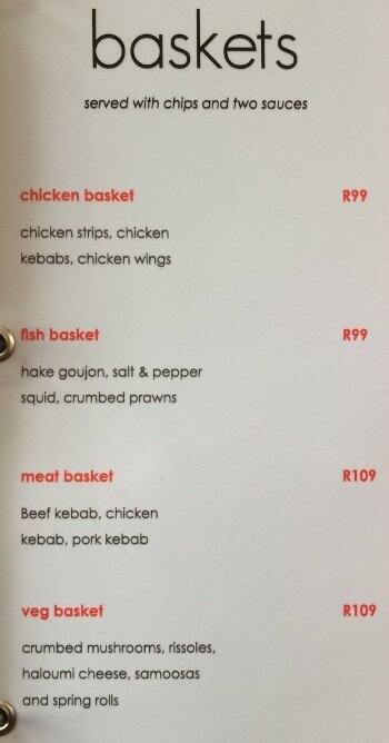 Menu at Lago Puccini Cafe & Lounge, Boksburg