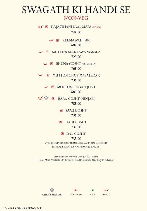 Menu at Swagath Restaurant Panchkula, Panchkula