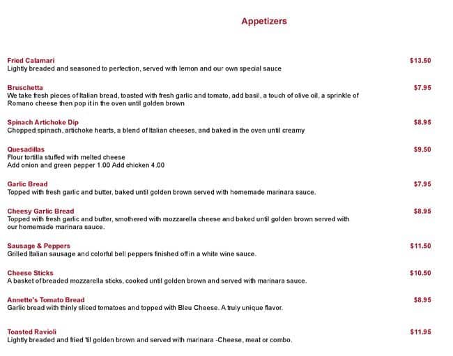 Pizano's Pizza & Pasta Menu - Urbanspoon/Zomato