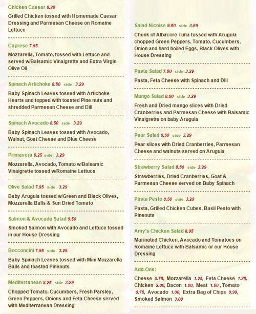 Menu at Café Tu O Tu cafe, Washington, Pennsylvania Avenue NW