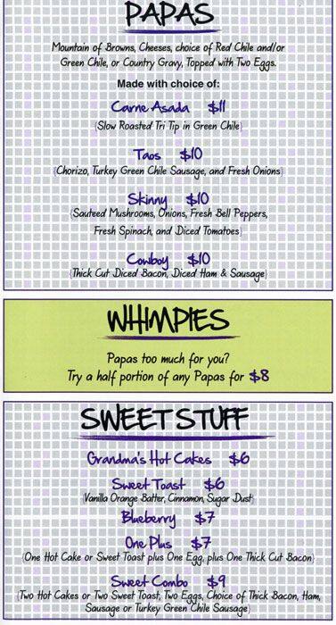 Menu at Doug's Day Diner restaurant, Centennial, E Orchard Rd