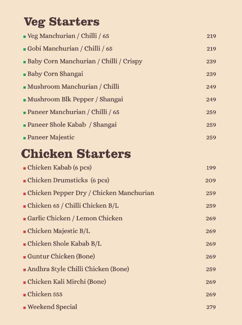 Menu of Hyderabadi Biryanis, Varthur Main Road, Whitefield, Bangalore