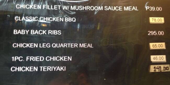 Menu at Hot Chicks restaurant, Mandaluyong
