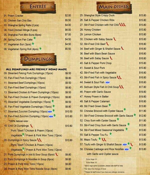 Panda Mama Dumpling Menu, Menu podniku Panda Mama Dumpling, Elsternwick ...