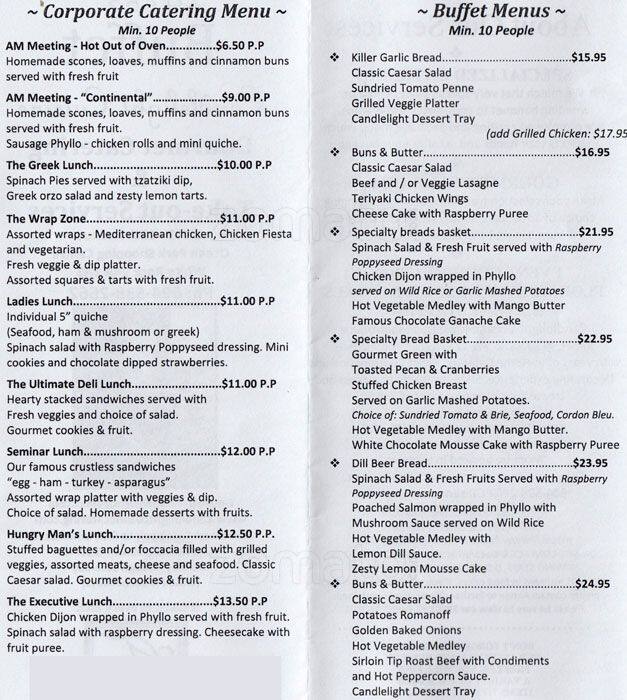 Menu at Candlelight Cuisine Bistro cafe, Surrey, 16 Ave