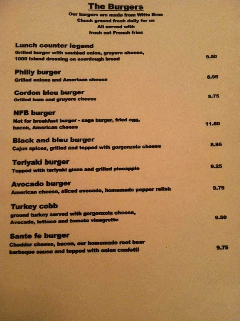 Menu at Restaurant 55, Dover