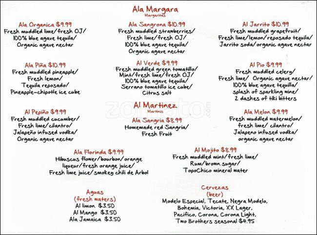 Altiro Latin Fusion Menu, Menu for Altiro Latin Fusion, North Center ...