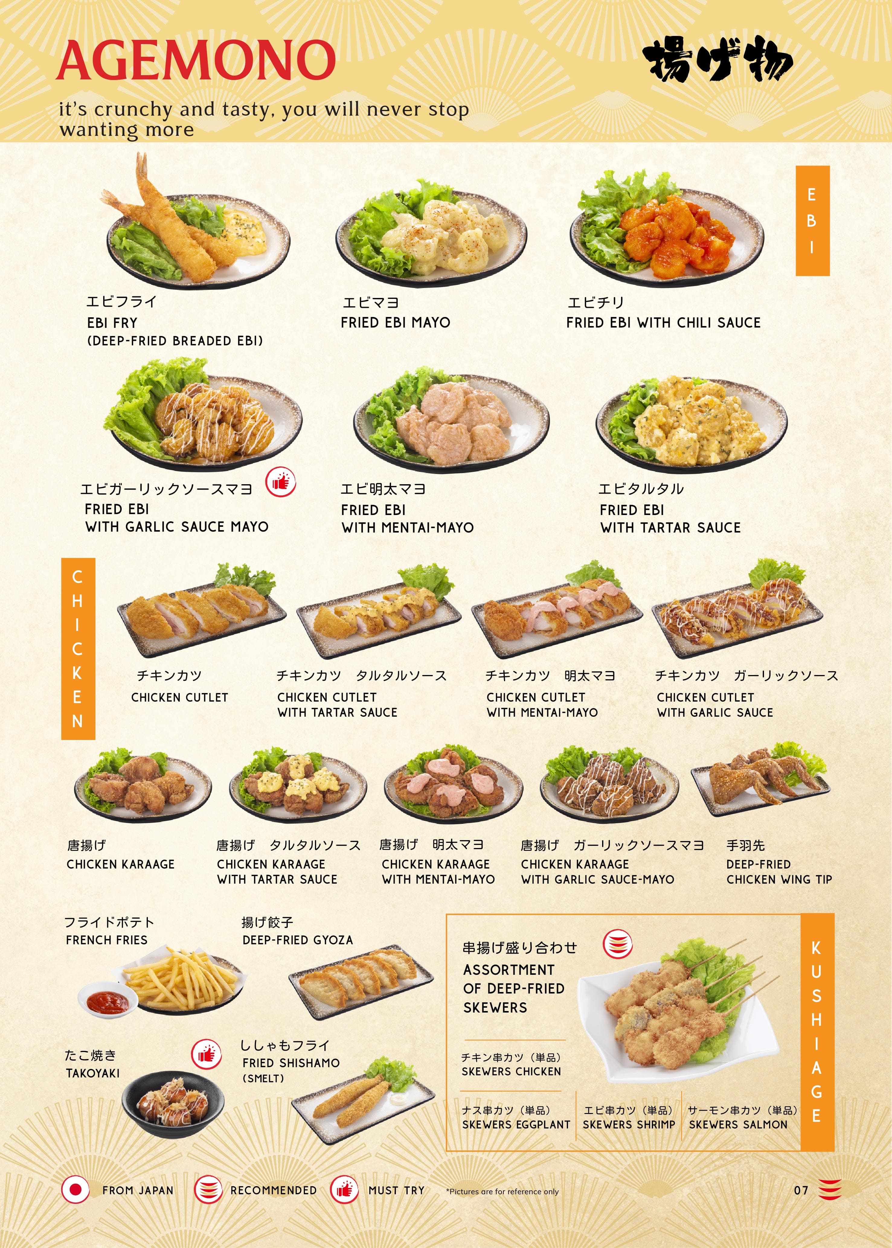 Menu at Kappa Sushi restaurant, West Jakarta