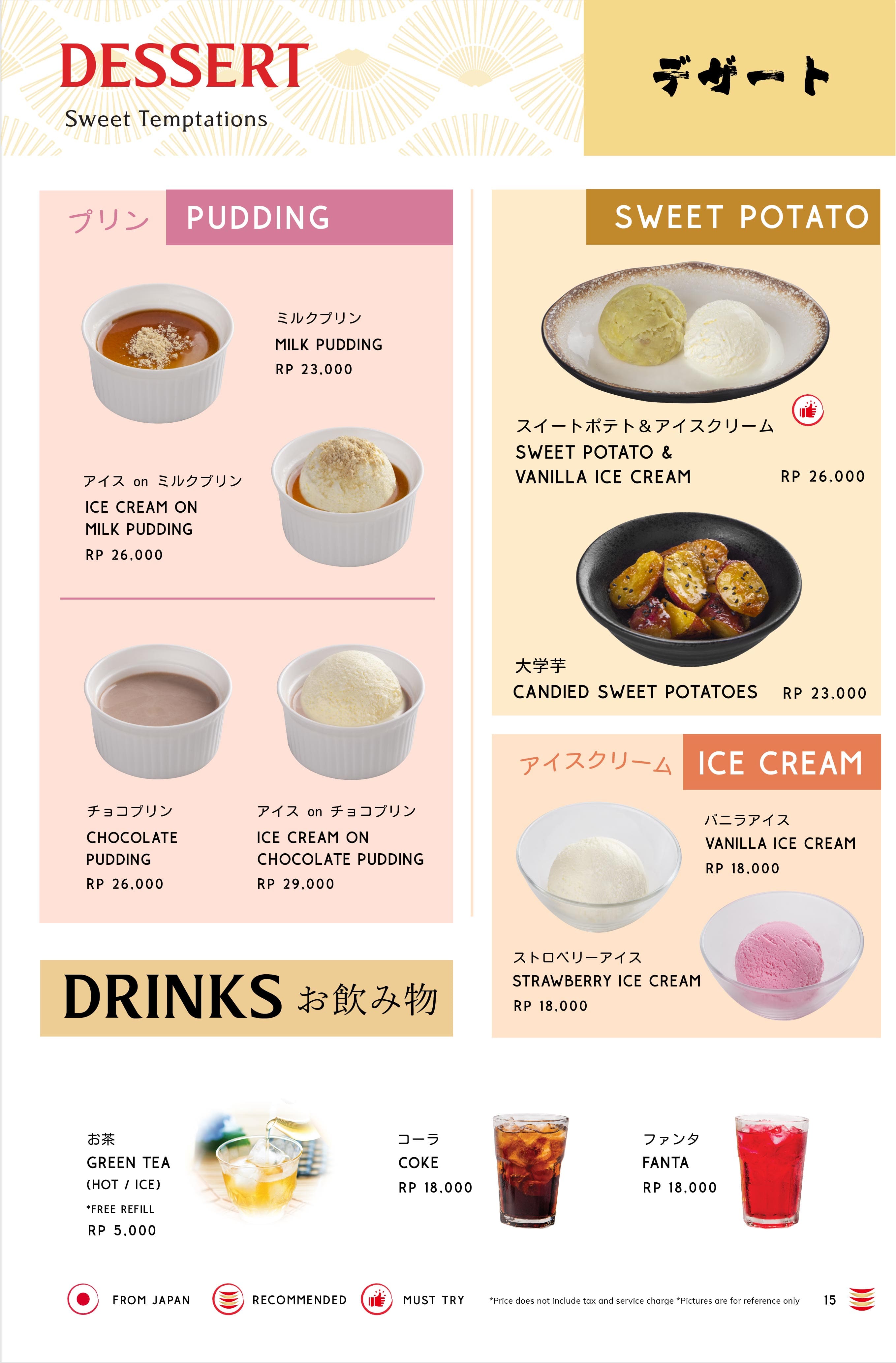 Menu at Kappa Sushi restaurant, West Jakarta