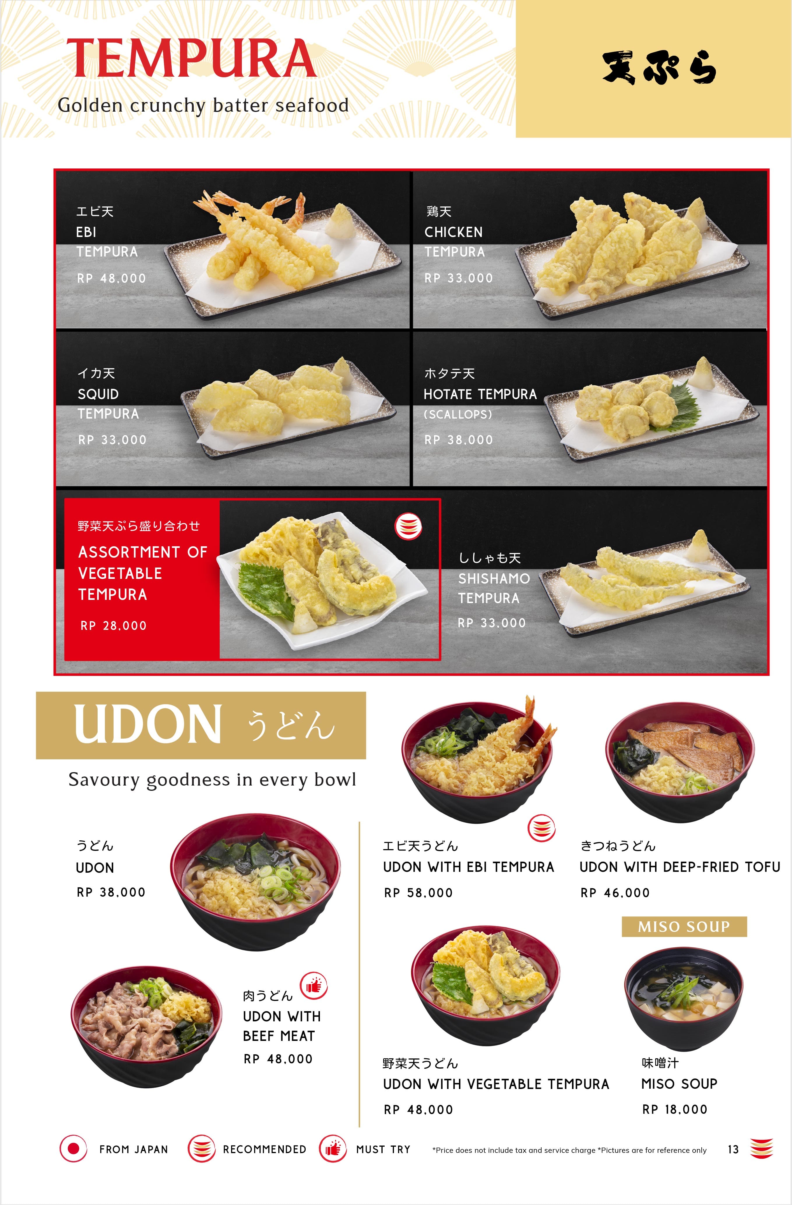 Menu at Kappa Sushi restaurant, West Jakarta