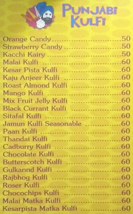 Punjabi Kulfi Menu, Menu for Punjabi Kulfi, Goregaon East, Mumbai - Zomato