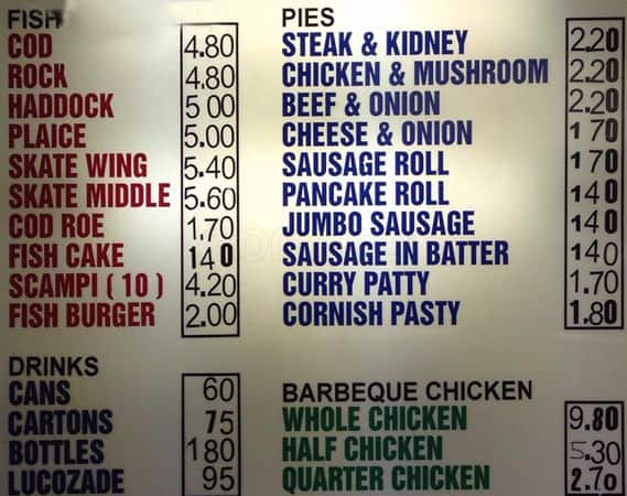 Menu at The Blue Mermaid restaurant, Enfield, 147 Chase Side