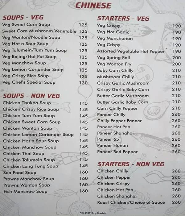 Menu of President Hotel And Bar, Hadapsar, Pune