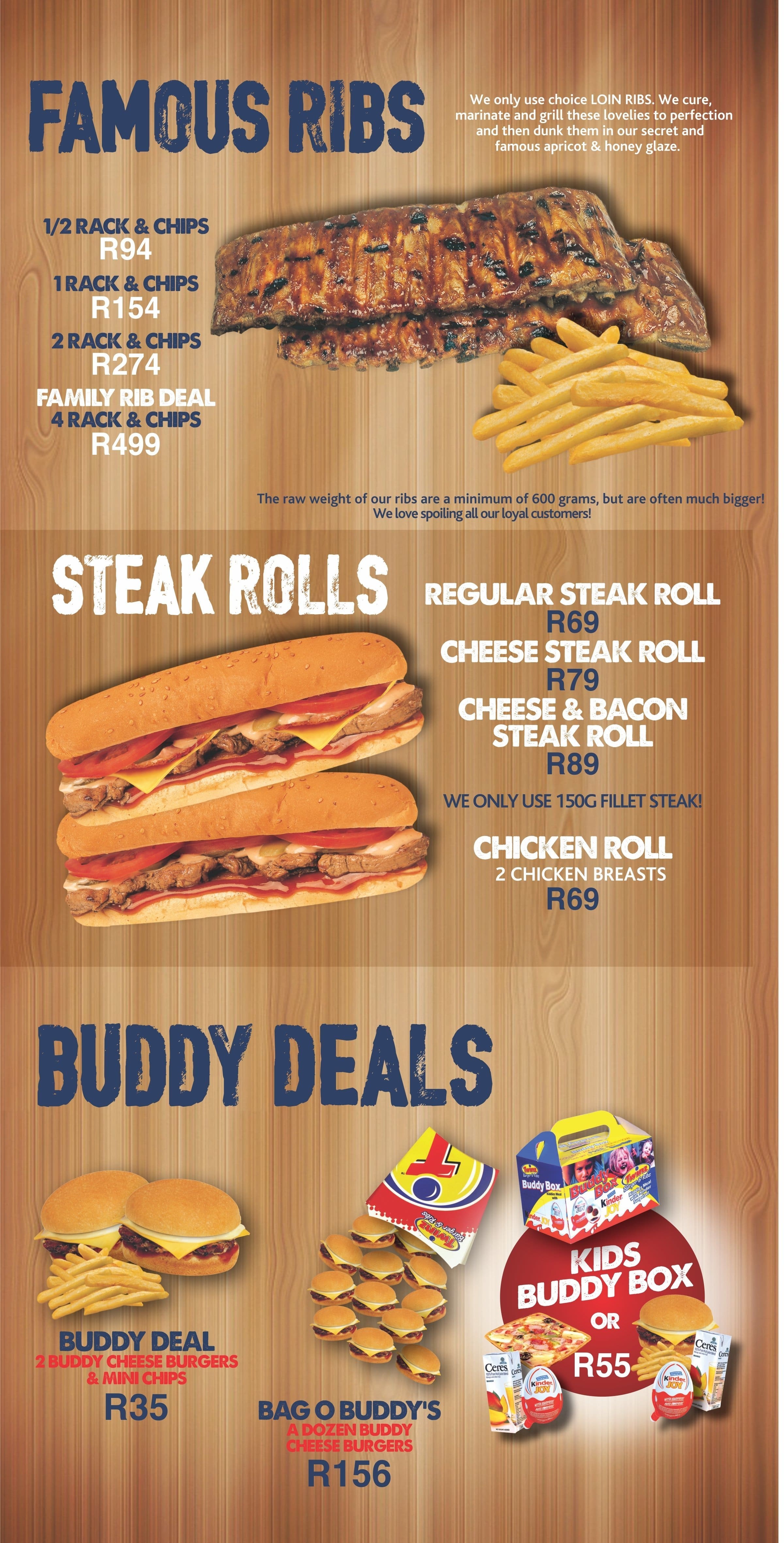 Menu at Twinz restaurant, White River