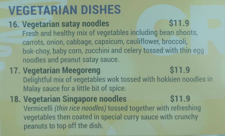 Menu at Noodle Craze restaurant, Yamanto